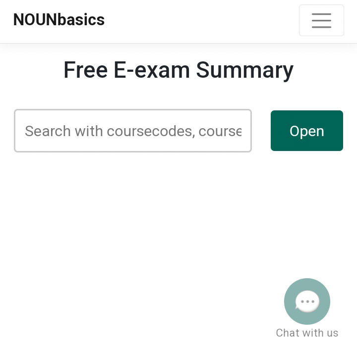 Read NOUN E-exam Summary on NOUNBasics for Free